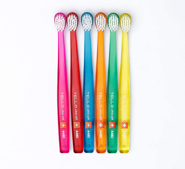 TELLO children's toothbrush Ultra Soft suitable for children from 6+ y ...